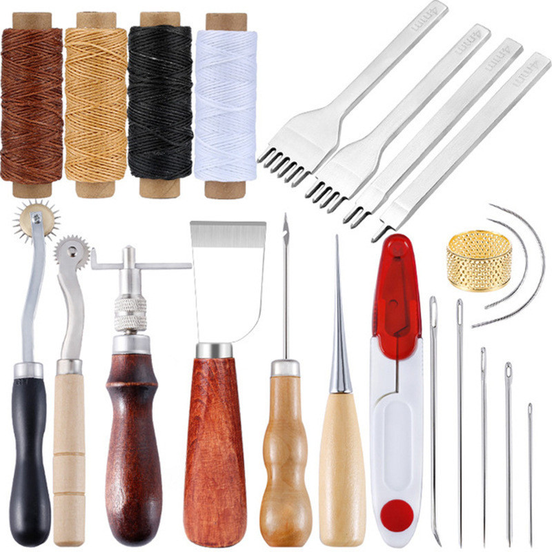 DIY Leather Tool Set Hand Sewing Leather Tool Set Handmade Leather ...