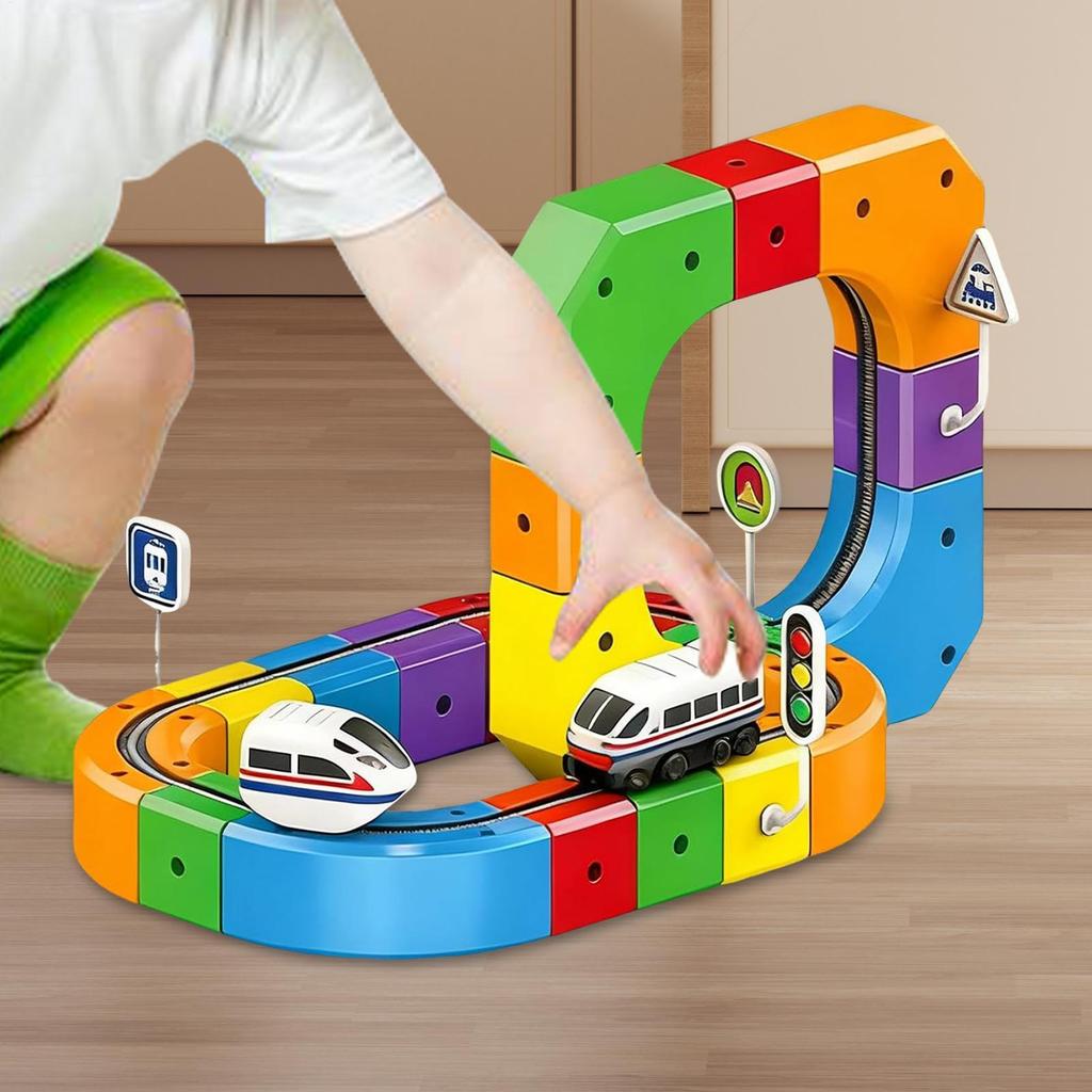 Rail Cube Magnetic Monorail Train Set Gravity-Defying 3D Embedded ...