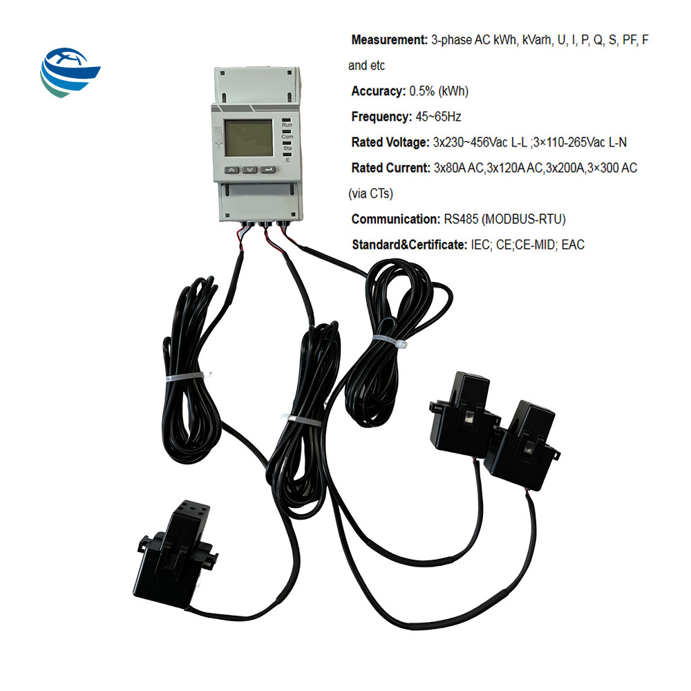 200A Three-Phase RS485 Power Analyzer Split Coil Current Transformer ...