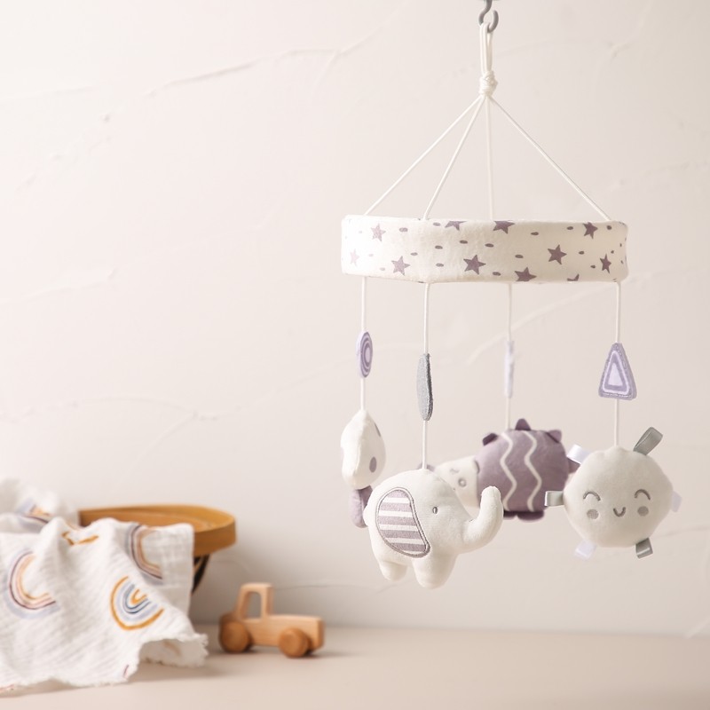 Baby Crib Mobile Musical Rotating Hanging Toy Soft Plush Sensory ...