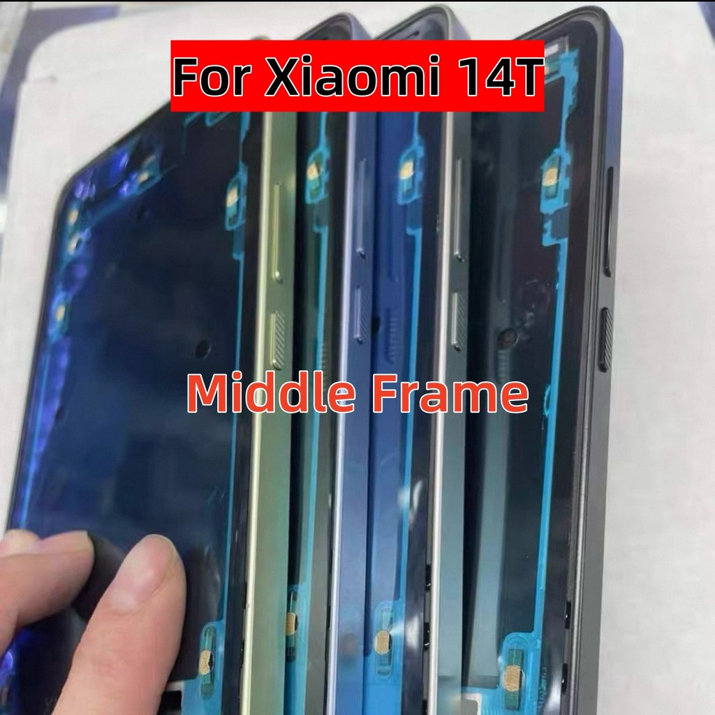 For Xiaomi 14T Front Bezel Middle Frame Housing Chassis with Side ...