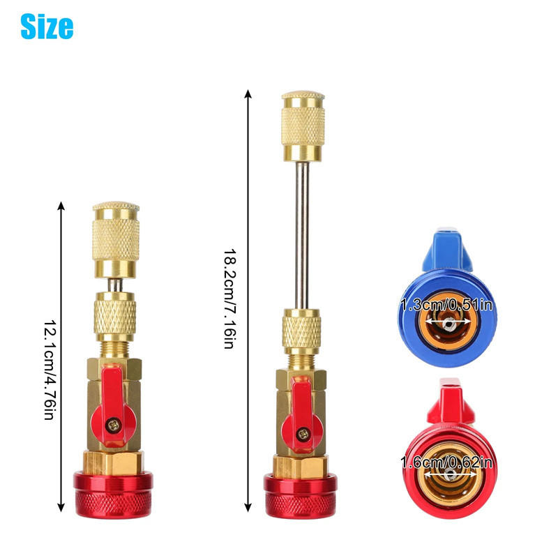 [HG] R134A R1234YF Quick Valve Core Remover Installer Tool High Low ...
