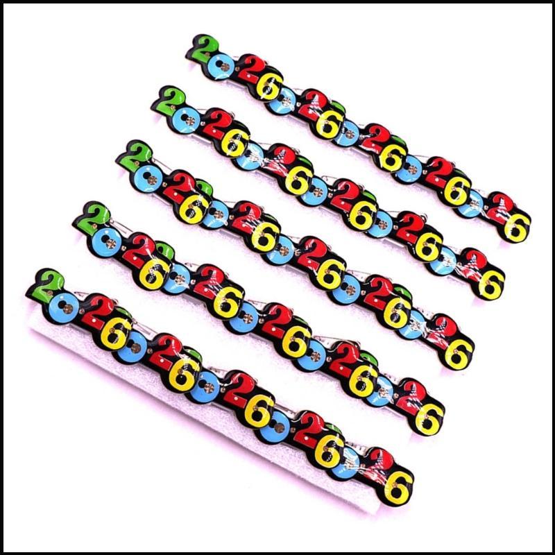 UKI Flashing Chest Pin Plastic Glowing LED Number Brooch Easy Wear ...