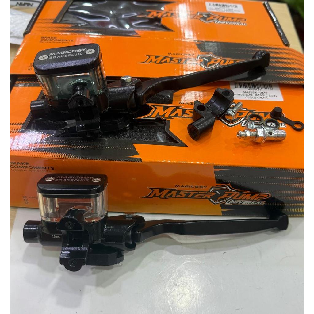 MAGIC BOY 17MM FRONT BRAKE MASTER PUMP UNIVERSAL -SMOKE / CLEAR ...