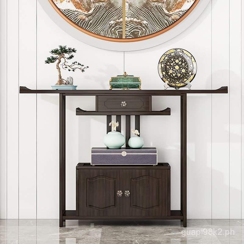 New Chinese Style Entrance Table Entryway Cabinet Ultra-Narrow Solid ...