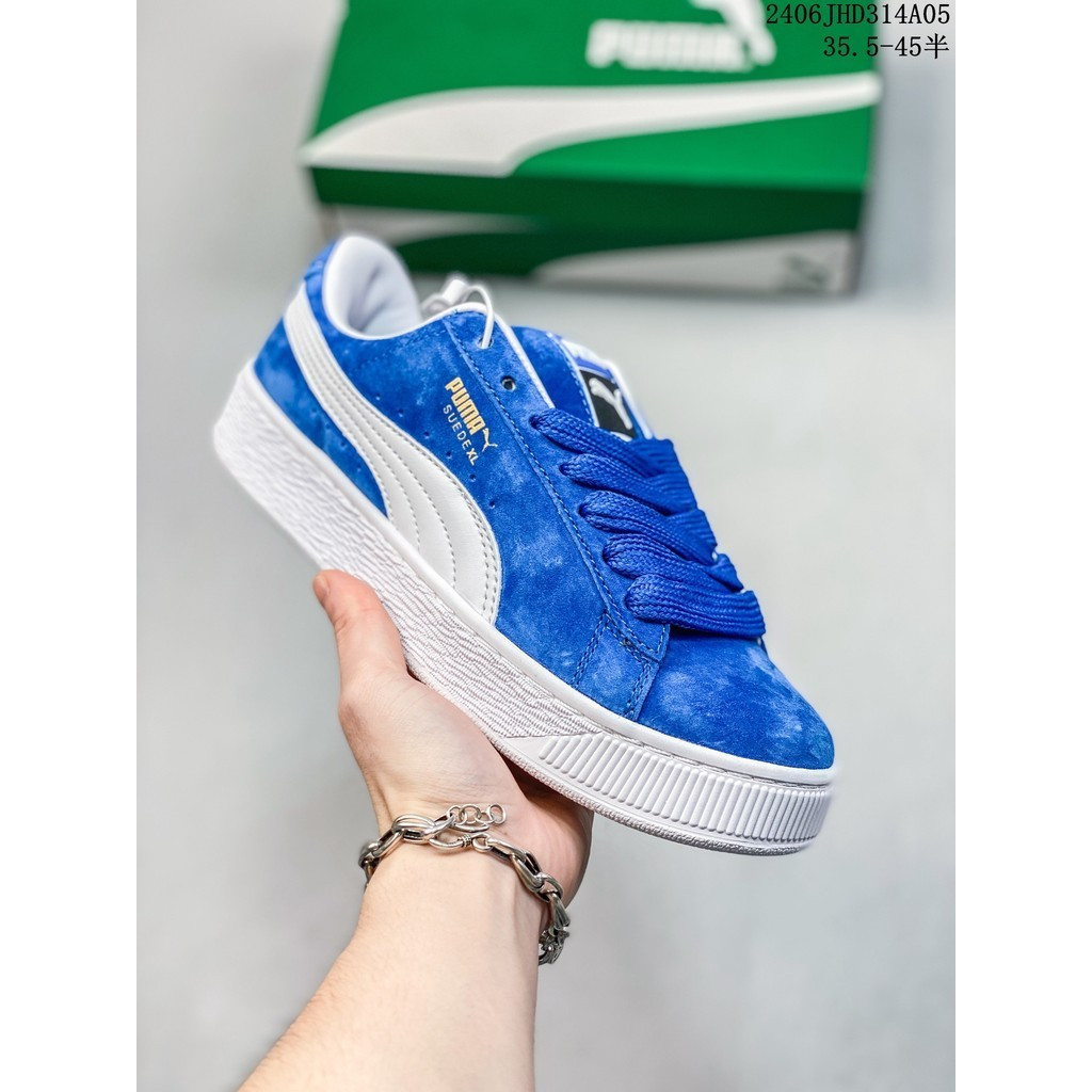 Puma SUEDE XL Men's and Women's Blue Breathable Professional Running ...