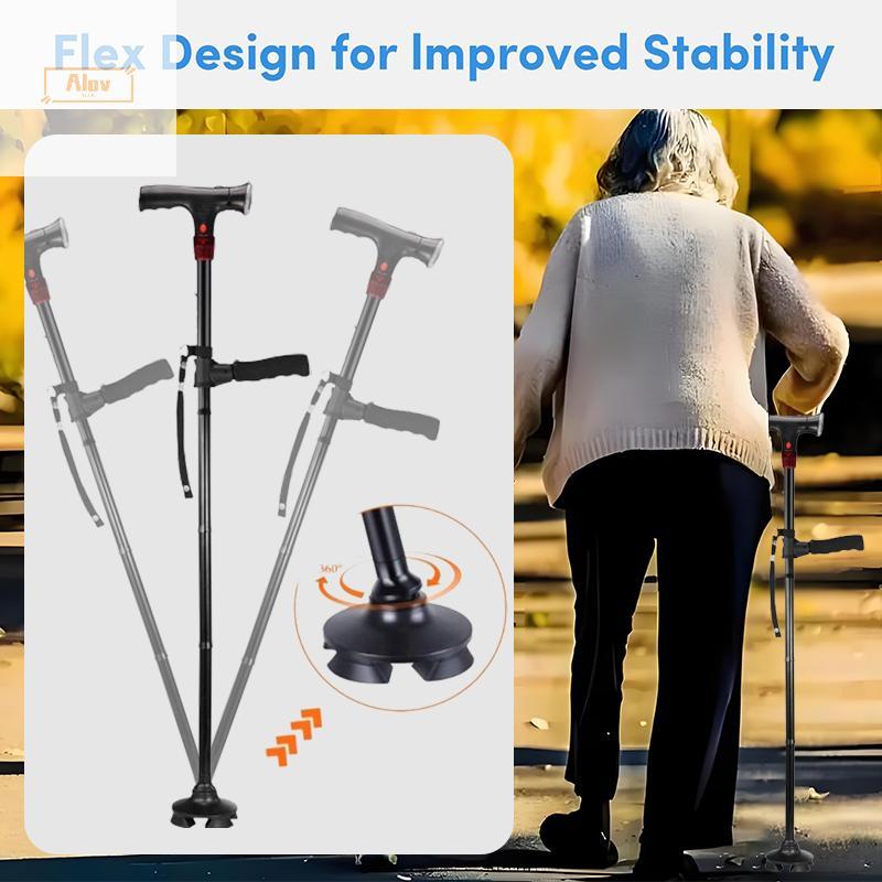 adorelovepink Walking Cane,Folding Cane With Led Light And Alarm ...
