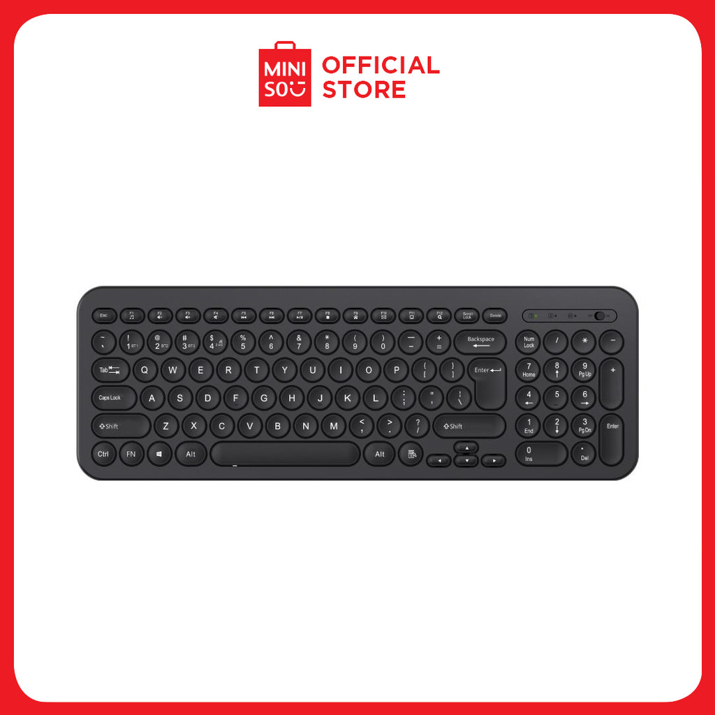 MINISO Macaron Series Wireless Keyboard (Black) Model: K241 | Shopee ...