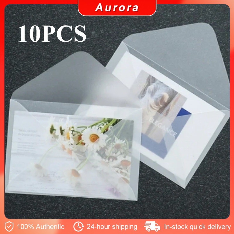 10 Pcs ENVELOPE Invitation TRANSPARENT TRANSLUCENT 5R 4R | Shopee ...