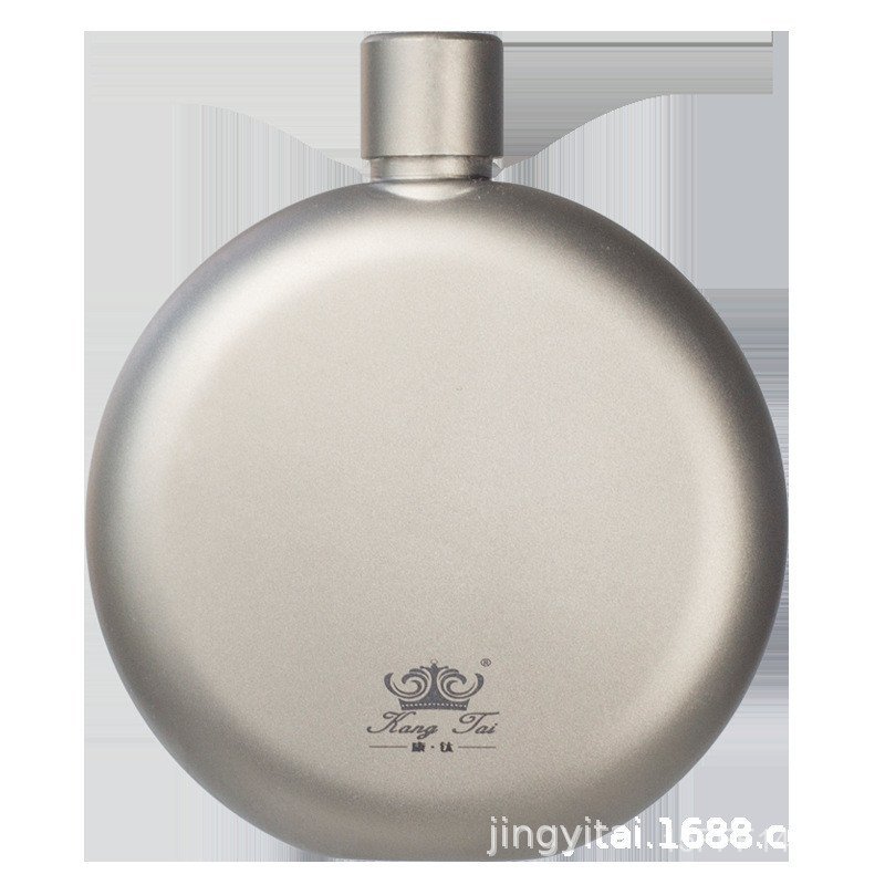 Pure Titanium Liquor Flask Round Flask Flat Liquor Flask Small Liquor ...
