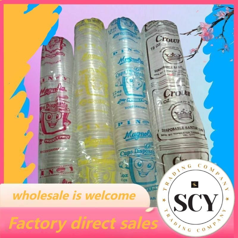 Disposable Plastic Cups CLEAR, 6oz,8oz,10oz,12oz,16oz Approx. 50 pcs ...