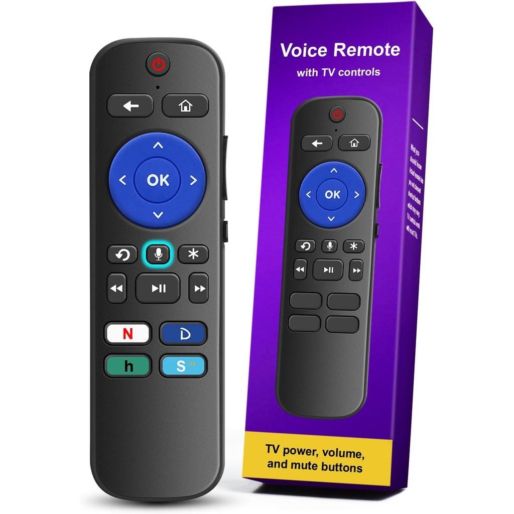 for Roku Voice Remote TV Control, for Roku Stick Remote Replacement ...