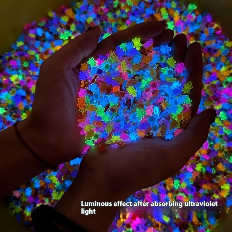 [H&B Nov] 100pcs Glow In The Dark Resin Turtle Figurines /Cute ...