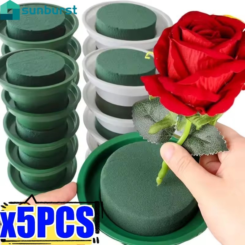 1/3/5Pcs Round Floral Foam Mud - DIY Wedding Garden Party Flower ...