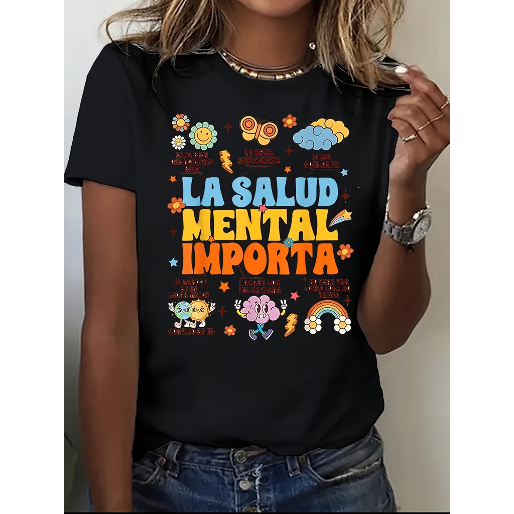 Women'S Spanish Mental Health Awareness T-Shirt - "La Salud Mental ...