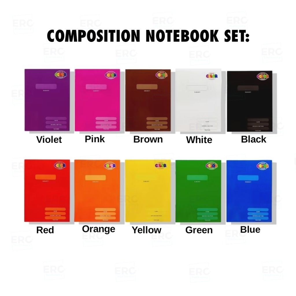 ERC Grade 4 Notebook Set 10pcs Composition 80 Leaves / Kids Writing ...