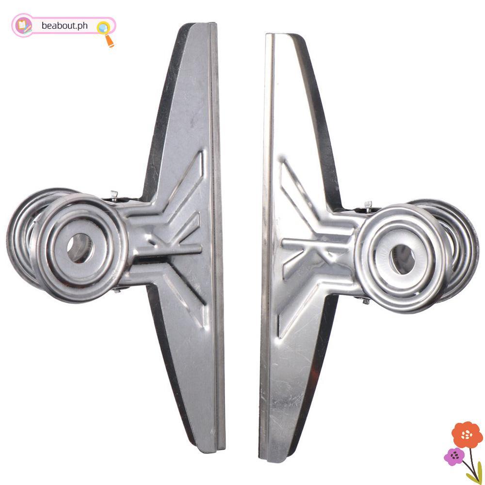 BEABOUT 2 PCS Bulldog Clips, Stainless Steel Clamps Bull Binder ...