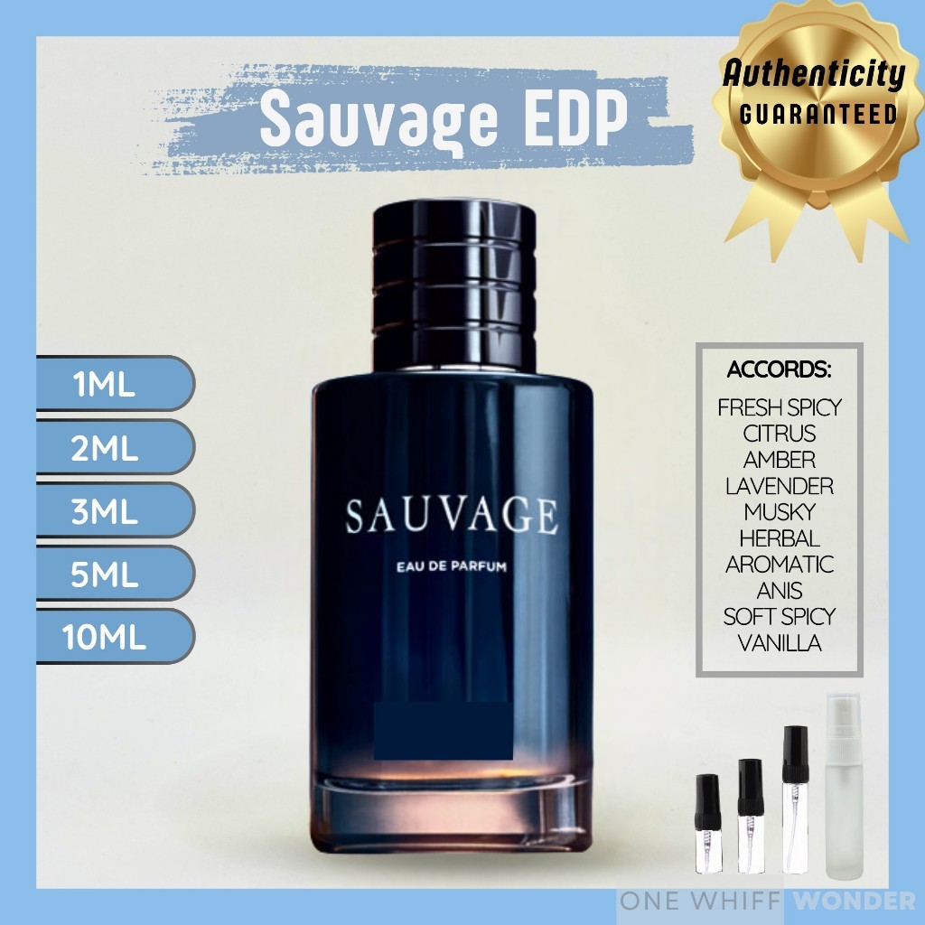 Sauvage EDP (1mL, 2mL, 3mL, 5mL or 10mL) ONE WHIFF WONDER | Shopee ...