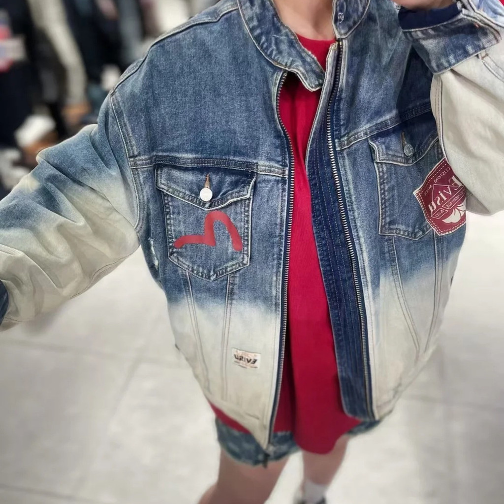 Evisu Multi-Pocket Loose Fit Denim Jacket Men | Shopee Philippines