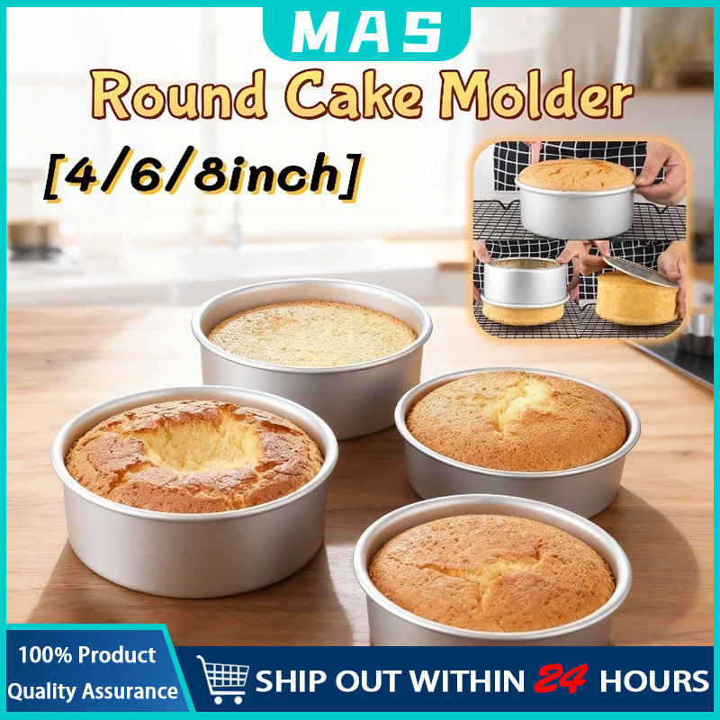 MAS 4/6/8Inch Round Cake Molder Removable Bottom Baking Pan Cheesecake ...