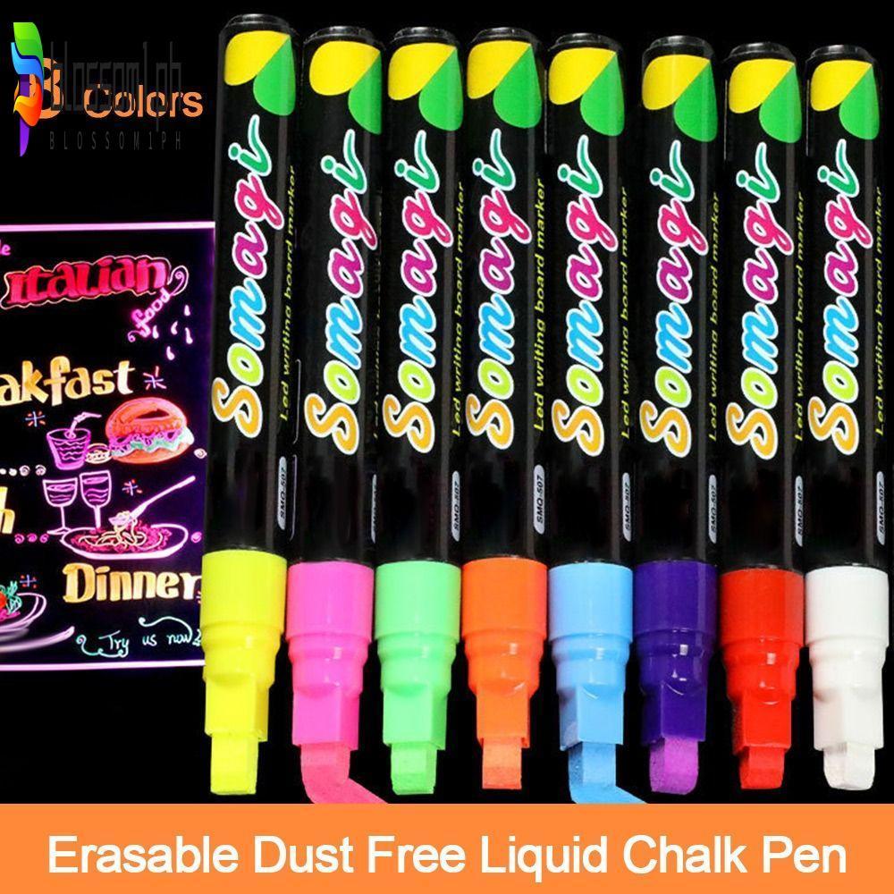 Reusable Liquid Chalk Marker Pen - Erasable Glass Window Whiteboard Art ...
