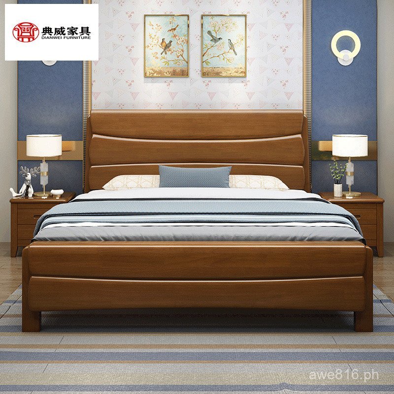 Single Bed Adult High Box Master Bedroom Chinese Style Wedding Bed ...