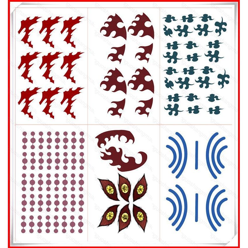 CH1 Demon Slayer Cosplay Sticker Tattoo Kokushibou Mitsuri Akaza ...