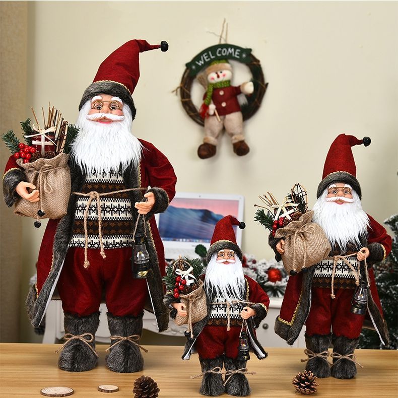 Christmas Decoration Santa Claus Doll Doll Standing Window Doll Desktop ...