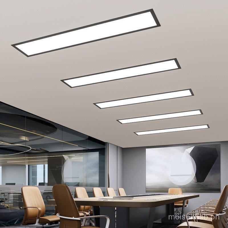 Embedded Spring LED Long Strip Office Light Rectangular Recessed ...