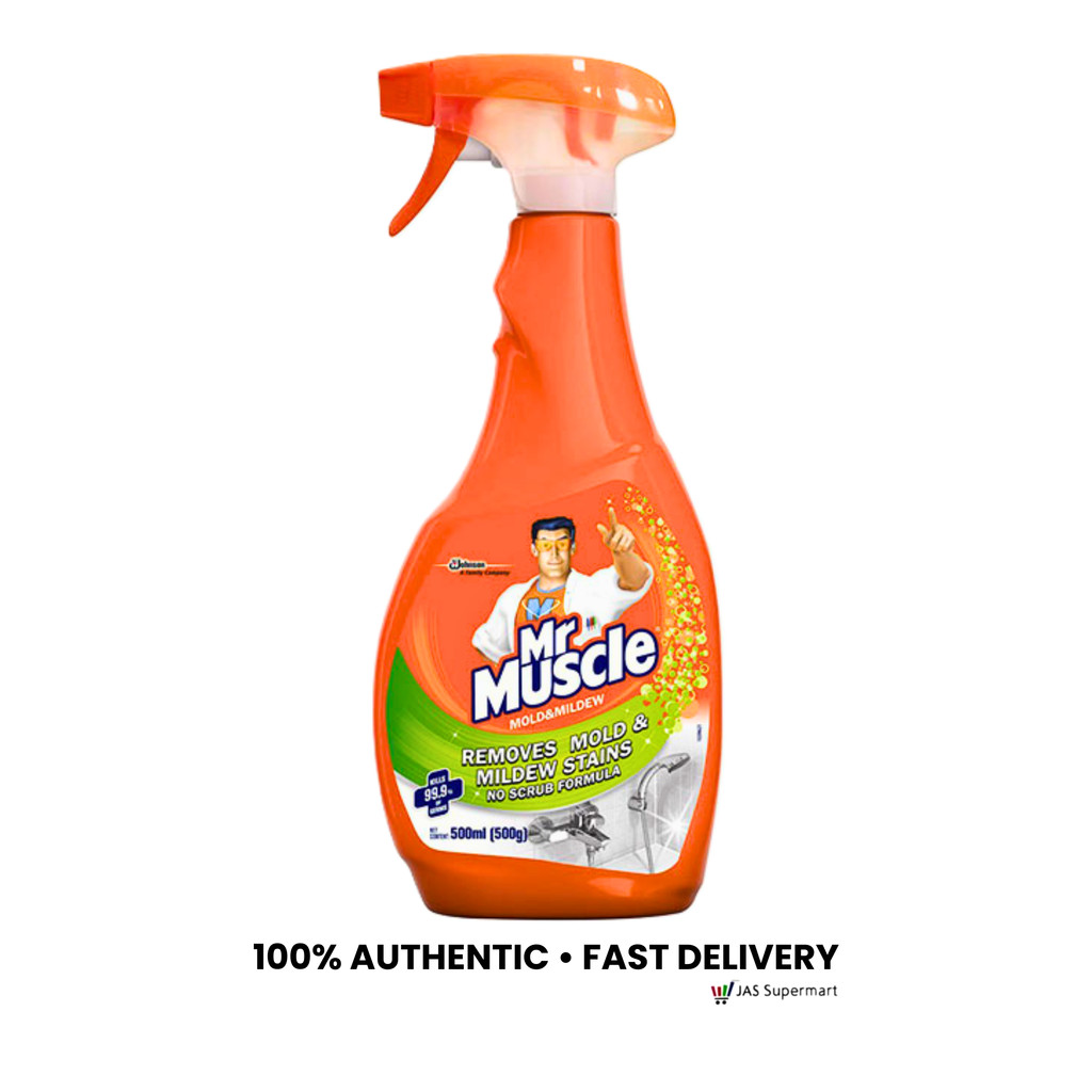 Mr Muscle Mold and Mildew Stain Remover Spray 500mL Bathroom Cleaner ...