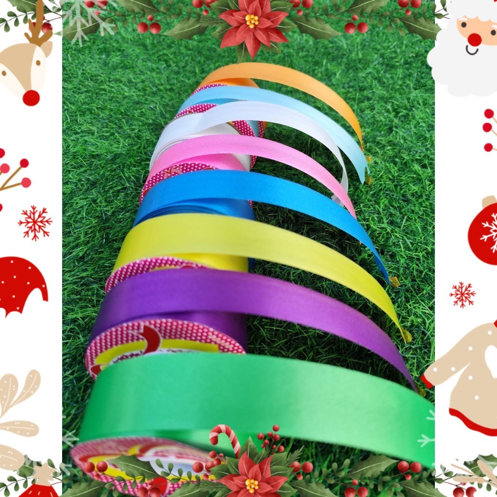 E-mart Plastic Ribbons For Crafts Handmades/DIY Cute Ribbon Rolls 3 cm ...