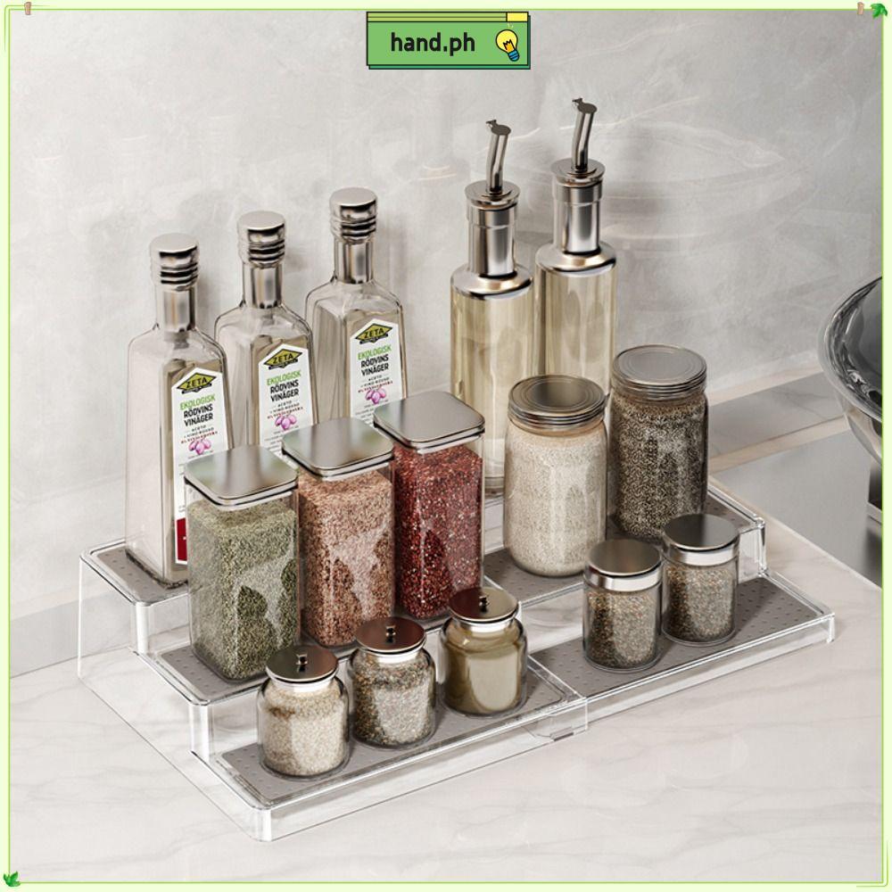 HAND Kitchen Spices Riser Ladder Shelf, Scalable 3 Tier Perfume ...