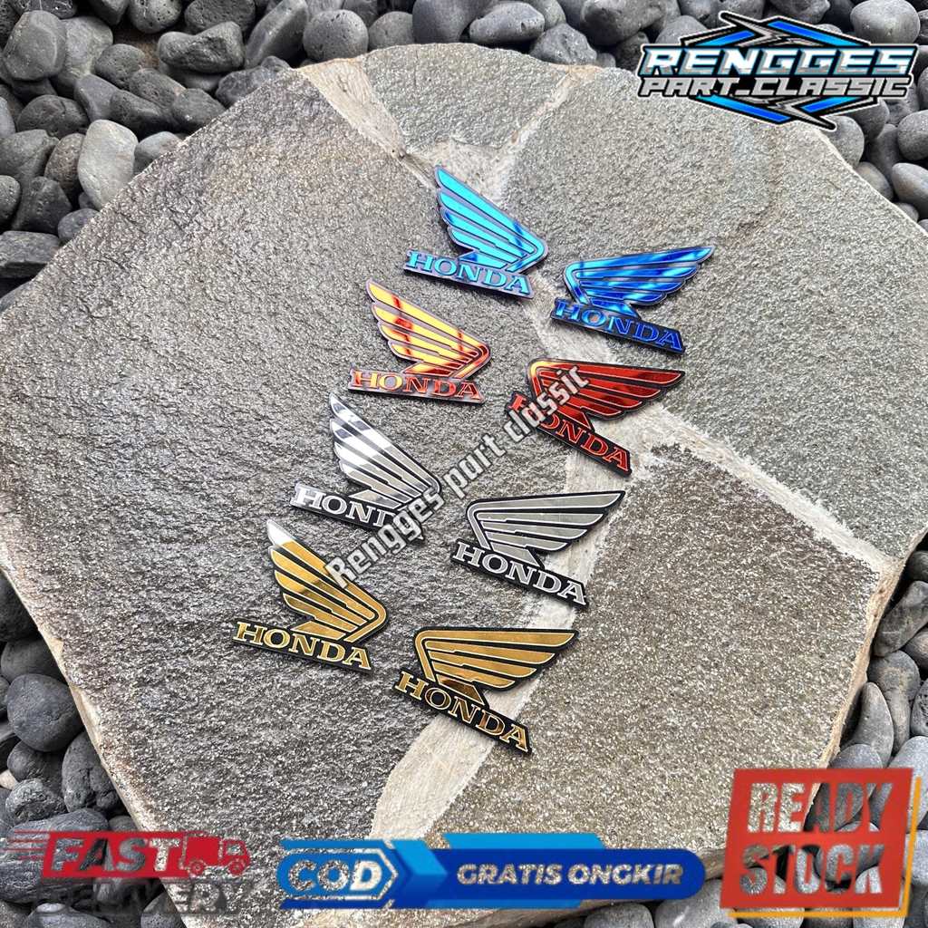 3D embossed wing Emblem, honda wings logo, glossy acrylic material ...