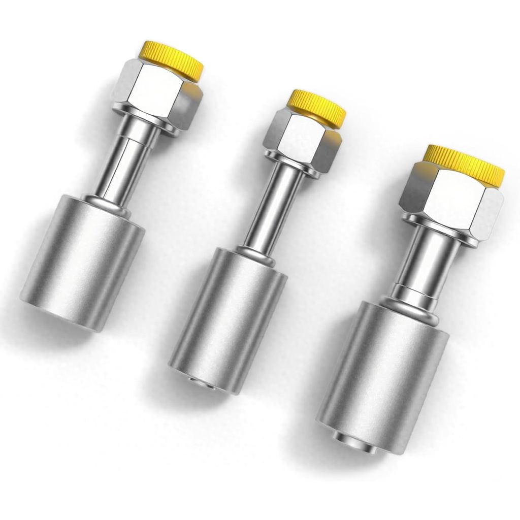 3PCS Air Conditioning #6#8#10 Sliver AC Fitting Set Female Oring ...