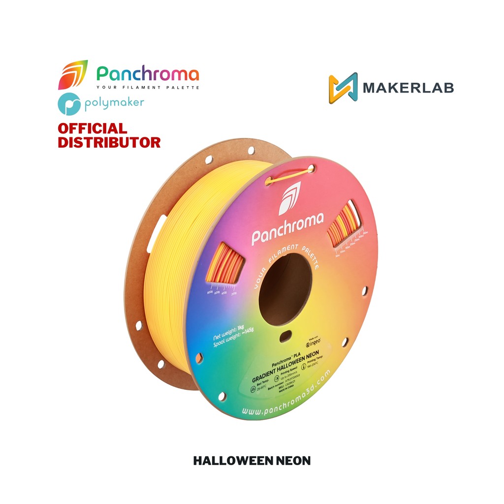 Polymaker Panchroma Gradient Neon PLA Filament 1.75mm 1kg for 3D ...