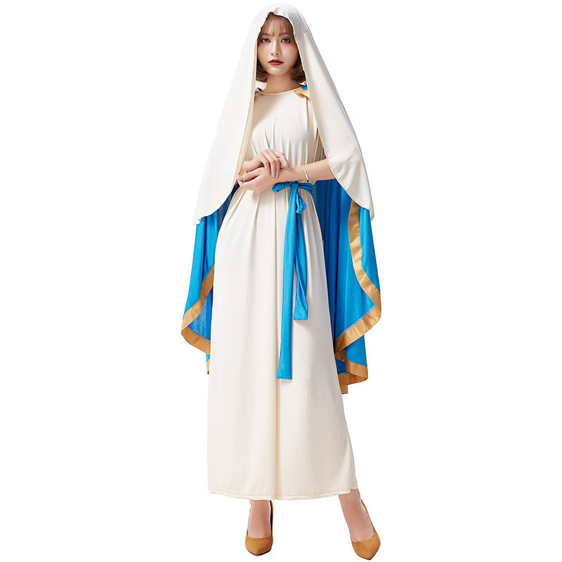 Ready Stock Jewish Costume Cosplay Beige Blue Robe Costume Stage Play ...