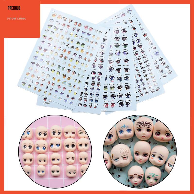 [Predolo] 5 Sheet of Stickers Eyes Water Decals DIY Cartoon Eyes ...
