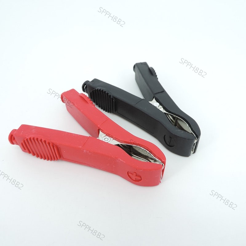 76mm 35A Insulated Alligator Crocodile Clips Red Black Electrical ...