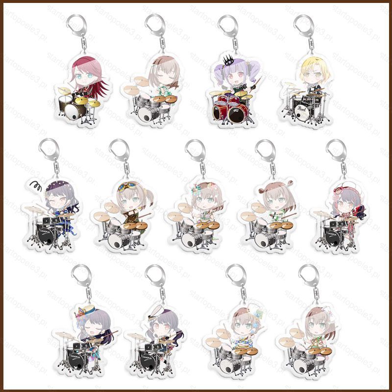 ST3 BanG Dream! anime Keychain Bag Pandant Keyring Acrylic character ...
