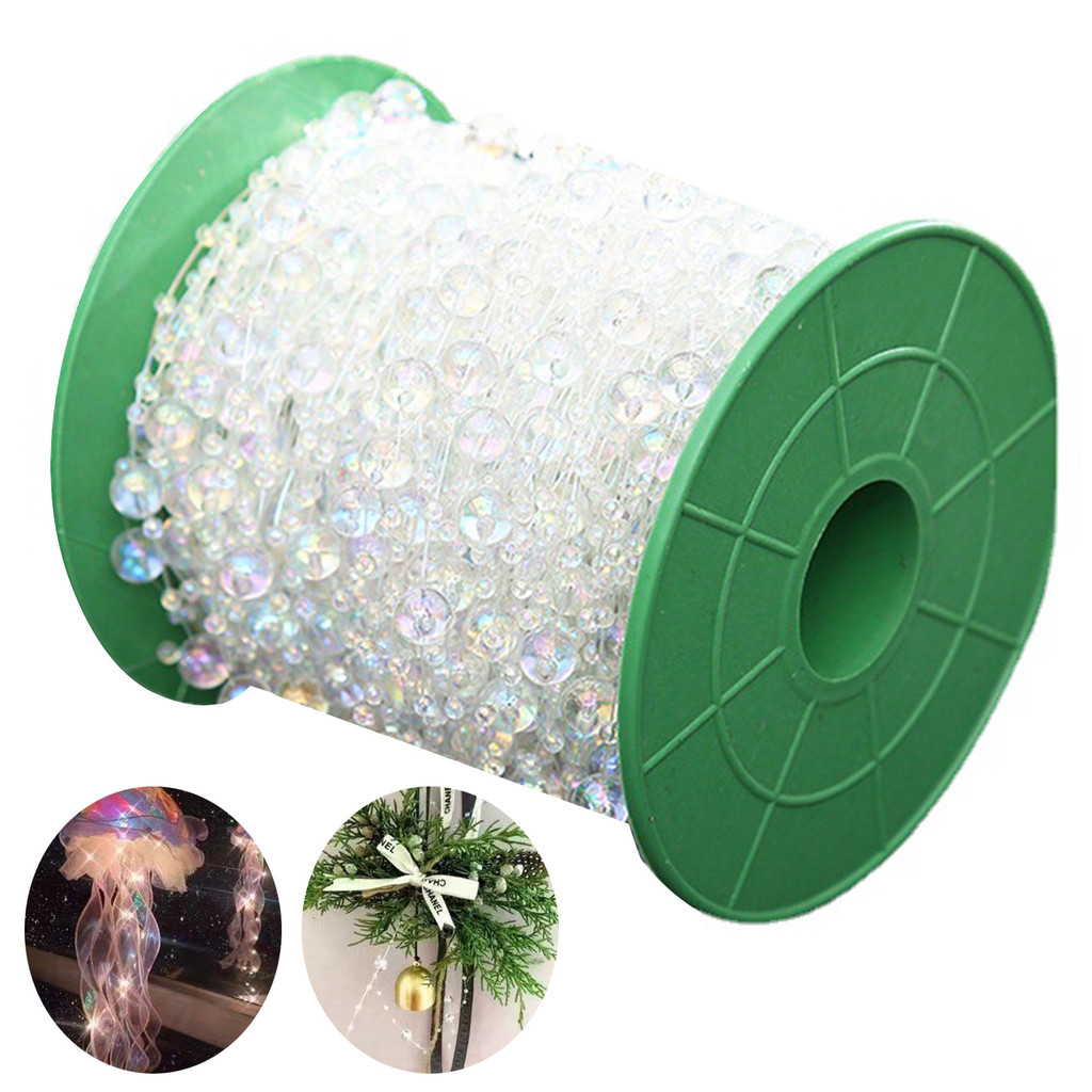 30 Meters Colorful Bead Chain Link Ball Pearl Beading Chain for Jewelry Making Chains Bulk ...