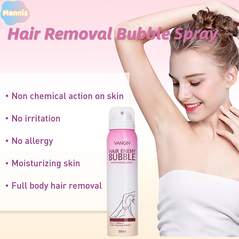 Depilatory Bubble Spray Hair Enemy Bubble Painless Hair Removal Spray ...