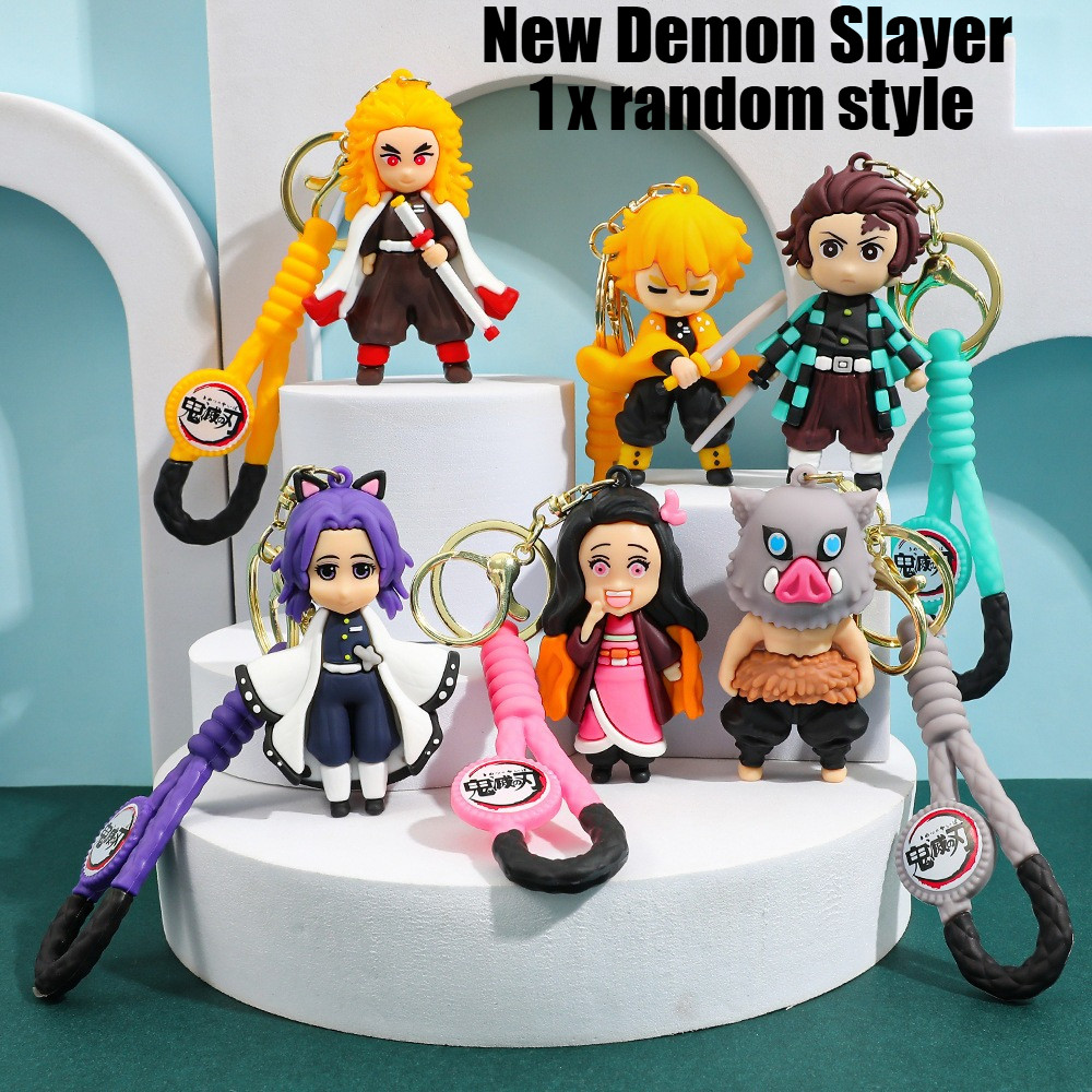 New Demon Slayer Keychain Anime Tanjirou Nezuko Zenitsu Inosuke ...