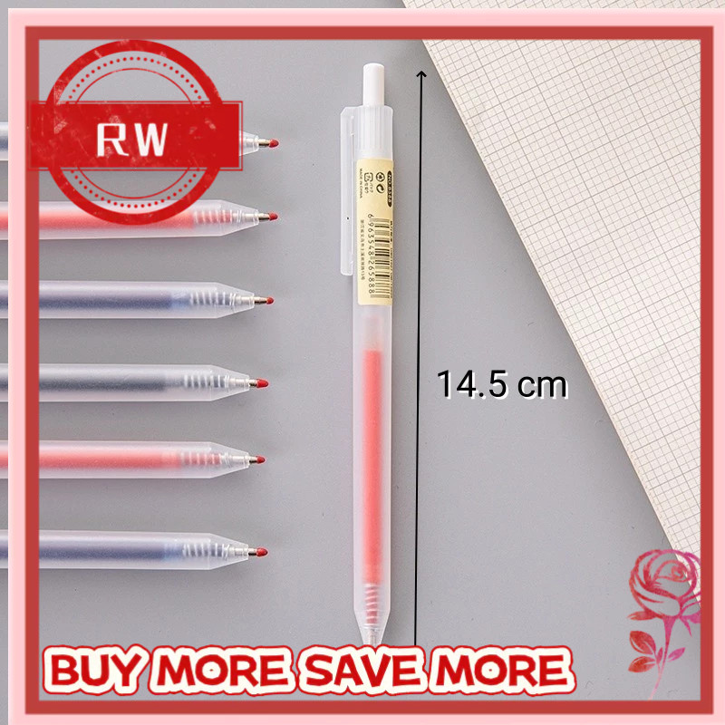 0.5MM Press-type Gel Pen Black/Red/Blue Simple Retractable Sign Pen ...