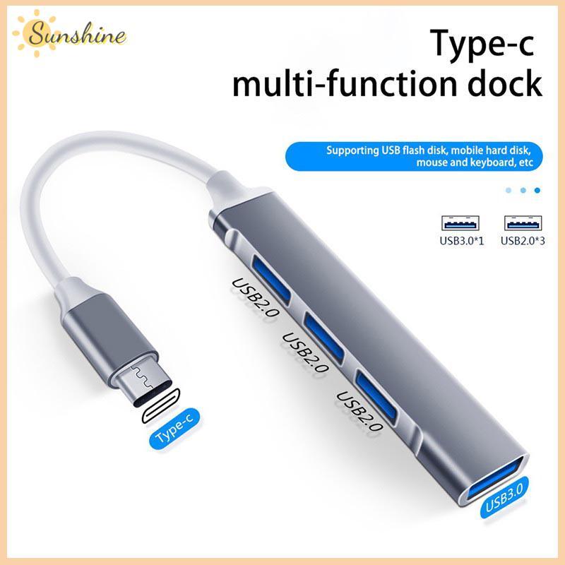 Sunshine> USB C HUB 3.0 Type C 3.1 4 Port Multi Splitter Adapter ...
