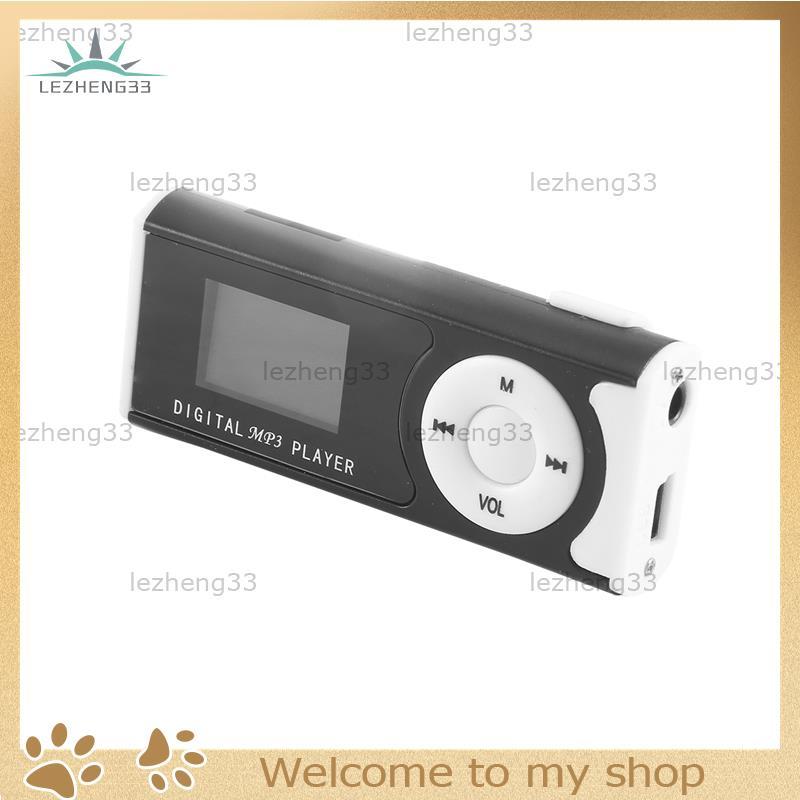 【lezheng33】MINI USB clip player MP3 player LCD screen 16GB mini SD TF ...