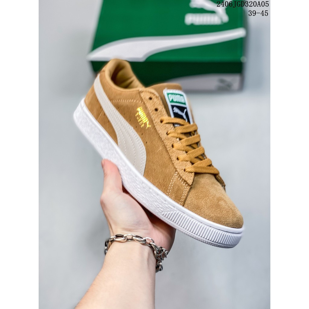Puma Yellow Suede xl Men's and women's breathable outdoor cross-country ...