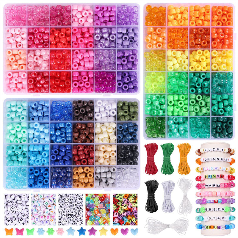 72 Colors Bracelet Making Kit Pony Beads Polymer Clay Beads Beads ...
