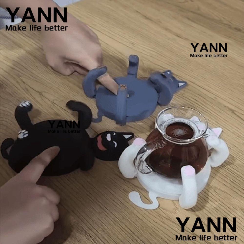 YANN Cat Coasters, Heat Insulation Print Cute Cat Mug Holder, Creative ...