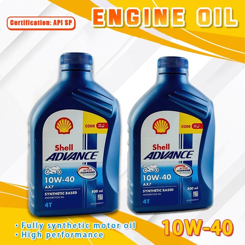 Shell Long Ride Fully Synthetic Oil 4T 10W-40 Motorcycle Engine Oil ...