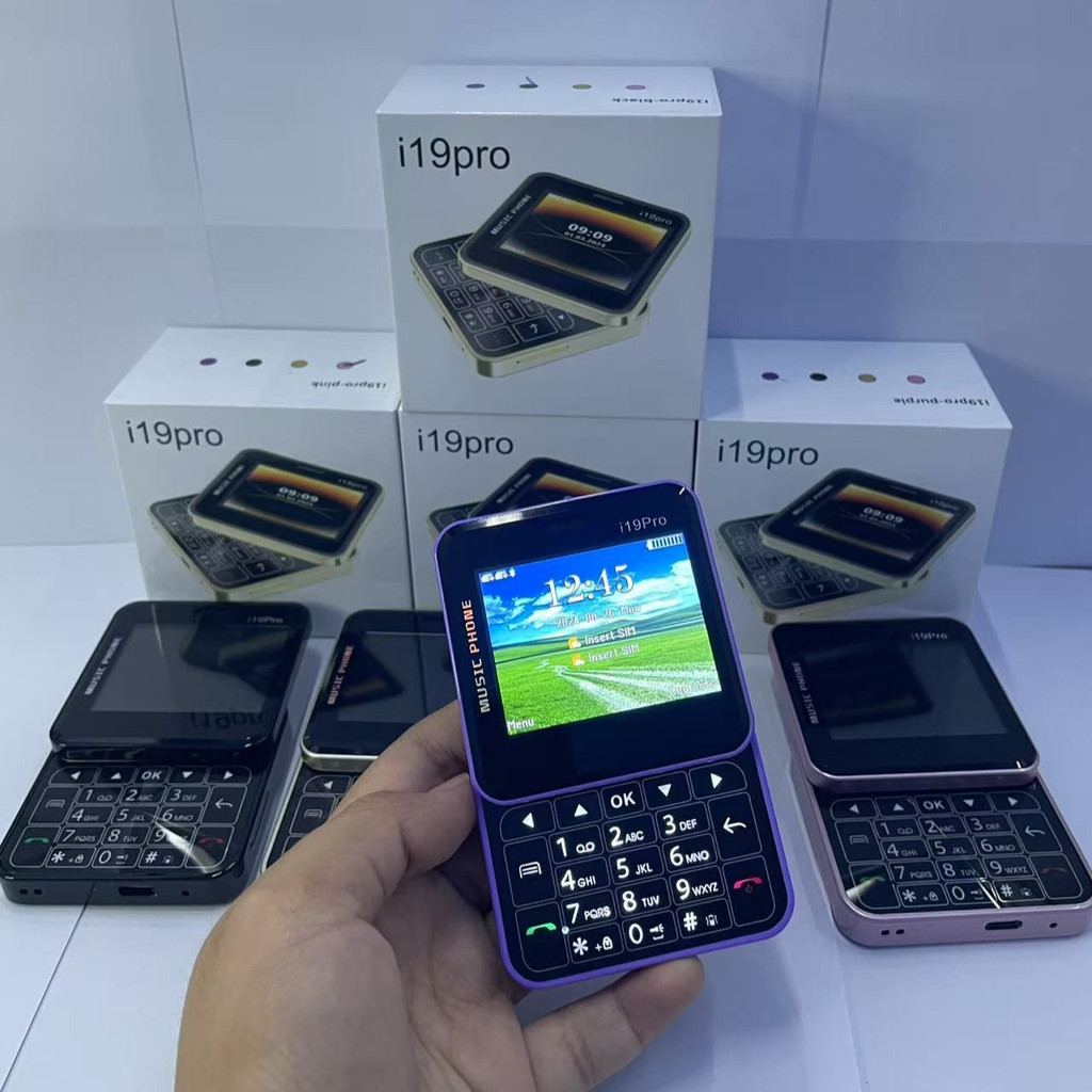 New I19 Pro Square Slide Button Mini Mobile Phone 2.4inch Dual SIM 4G ...